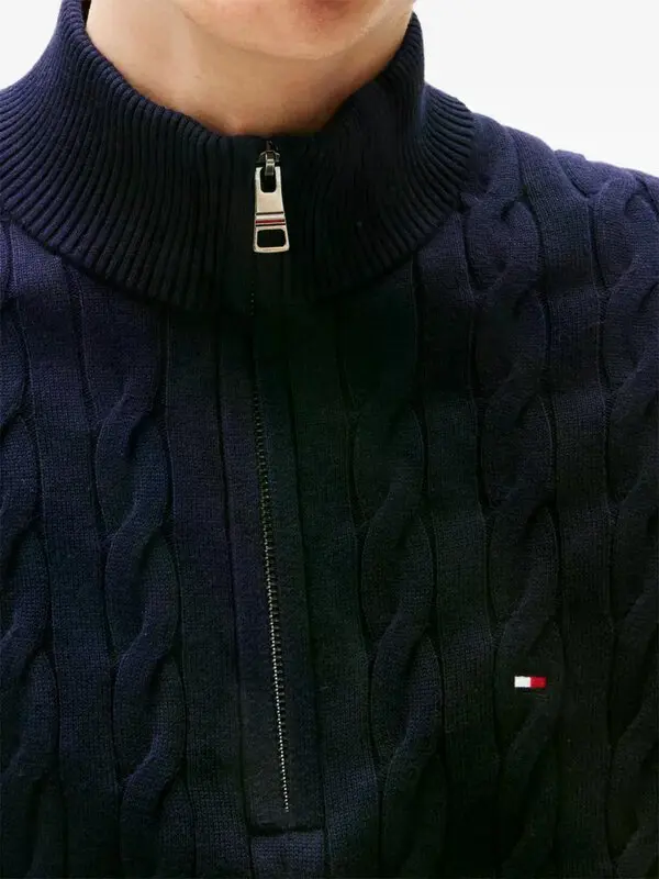 Tommy Hilfiger Cable-knit Half-zip Sweater
