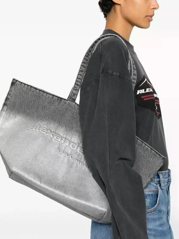 Alexander Wang Large Denim Tote - Grey