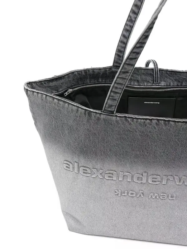 Alexander Wang Large Denim Tote - Grey