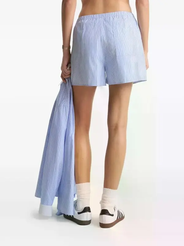 SPORTY & RICH Striped Button Shorts