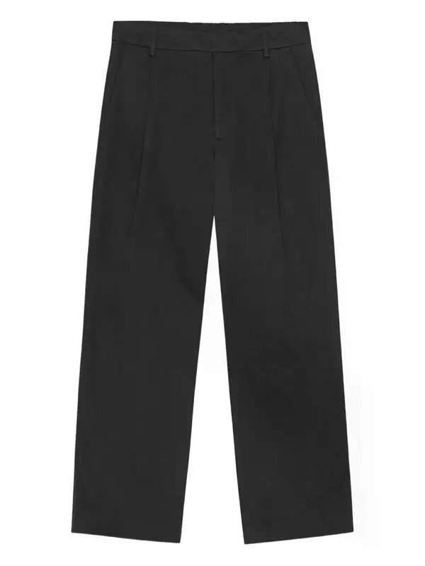 Nn07 Kay Pressed-crease Pleated Trousers - Black