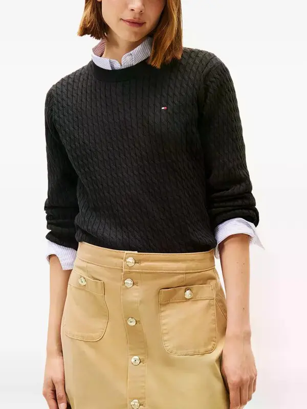 Tommy Hilfiger Cable-knit Crew-neck Sweater