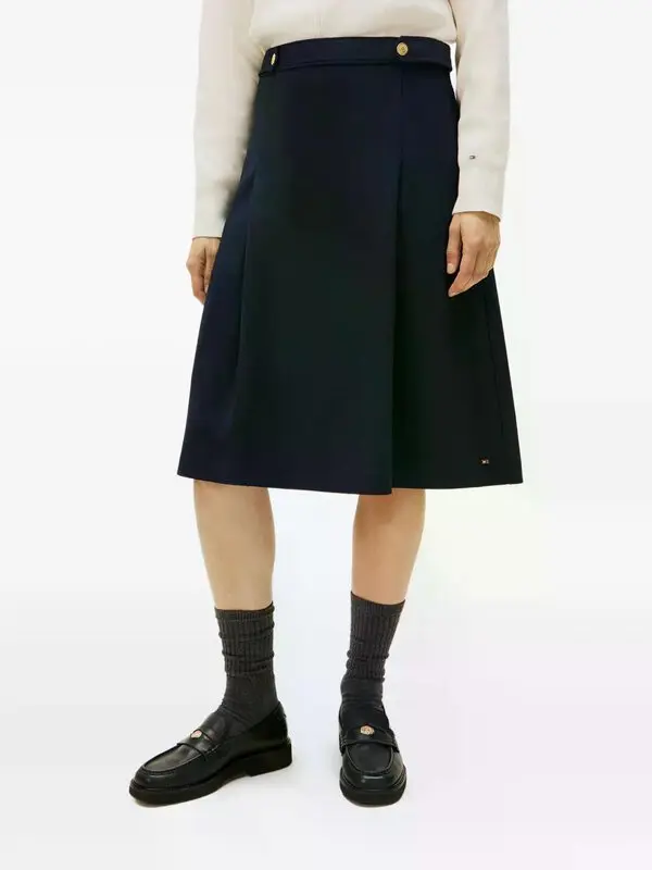 Tommy Hilfiger Buttoned A-line Midi Skirt