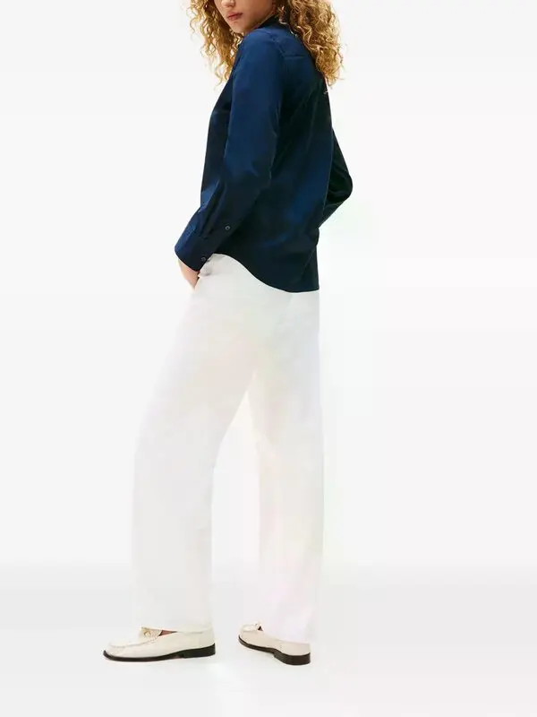 Tommy Hilfiger Buttoned Long Sleeve Blouse - Blue