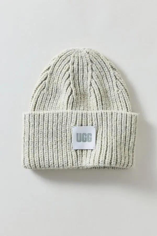 UGG Ribbed Knit Beanie - Light Grey