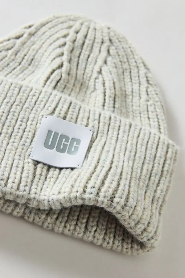 UGG Ribbed Knit Beanie - Light Grey