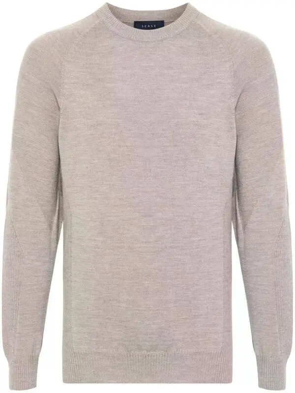 Sease Virgin Wool Ribbed Knit Sweater