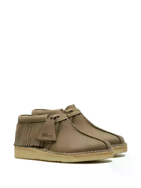 Clarks Trek Fringed Derby Shoes - Grey