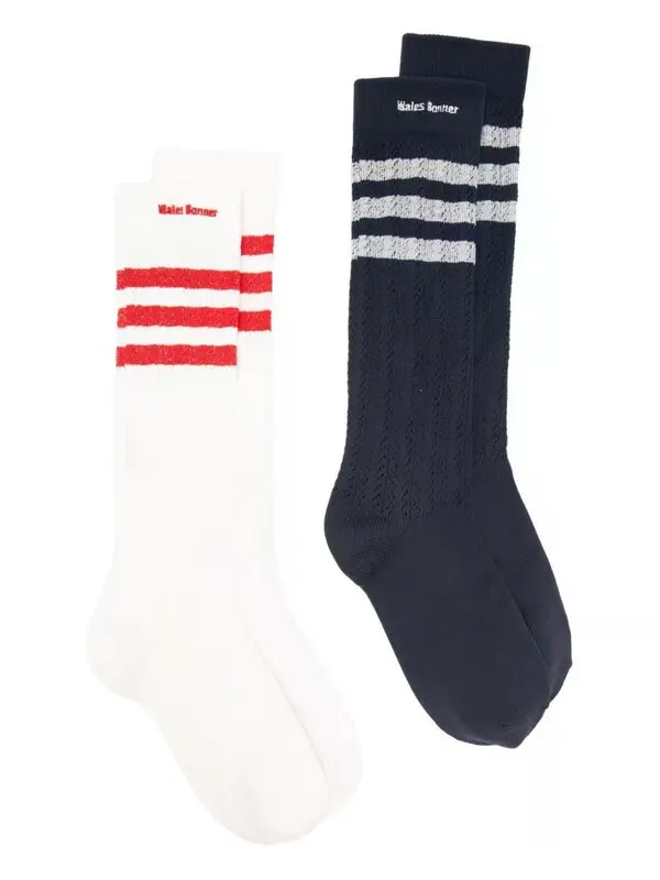 Adidas X Wales Bonner Striped Socks - White