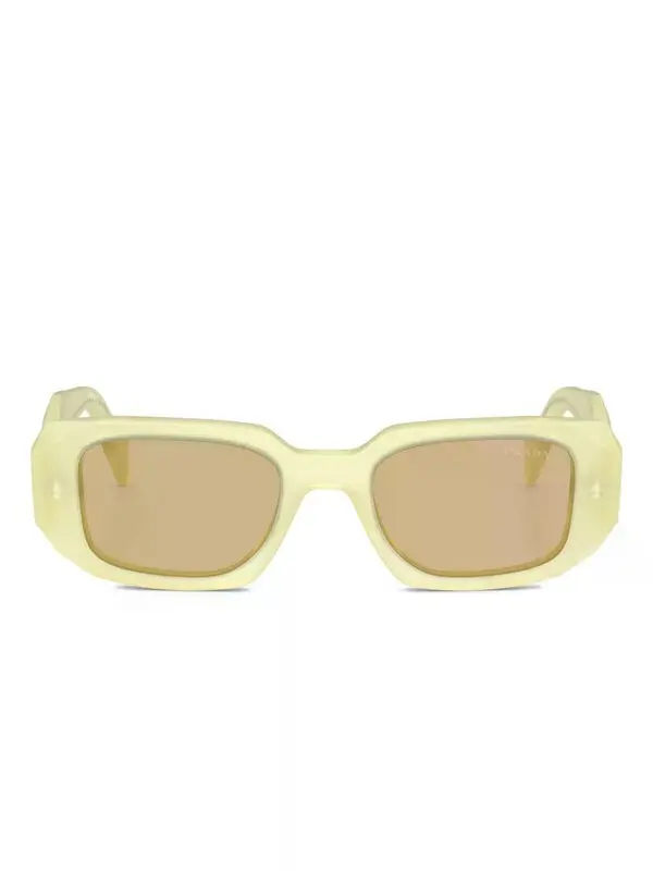 Prada Geometric-frame Sunglasses - Yellow