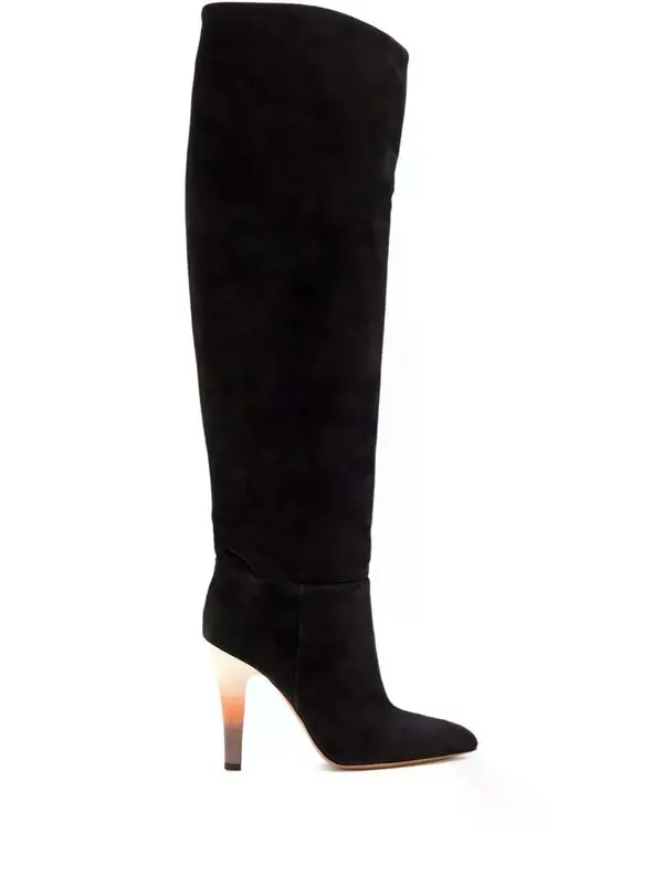 Paris Texas 10mm Pointed Suede Heel Boots