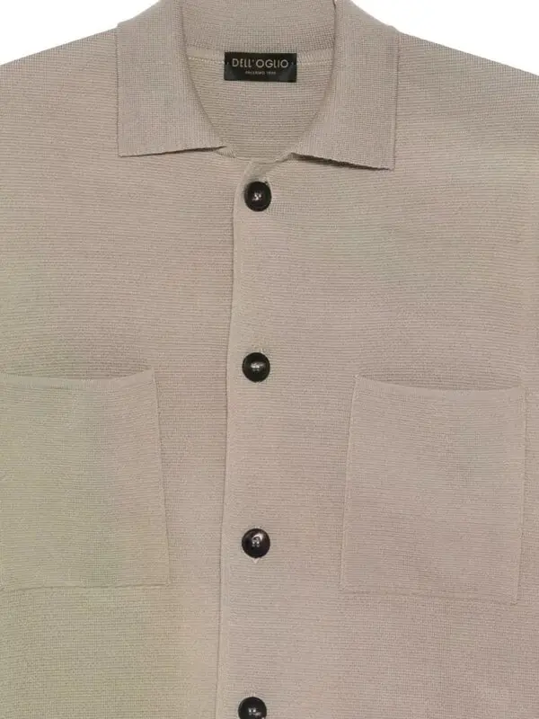 DELL'OGLIO Pocket Button Shirt - Neutrals