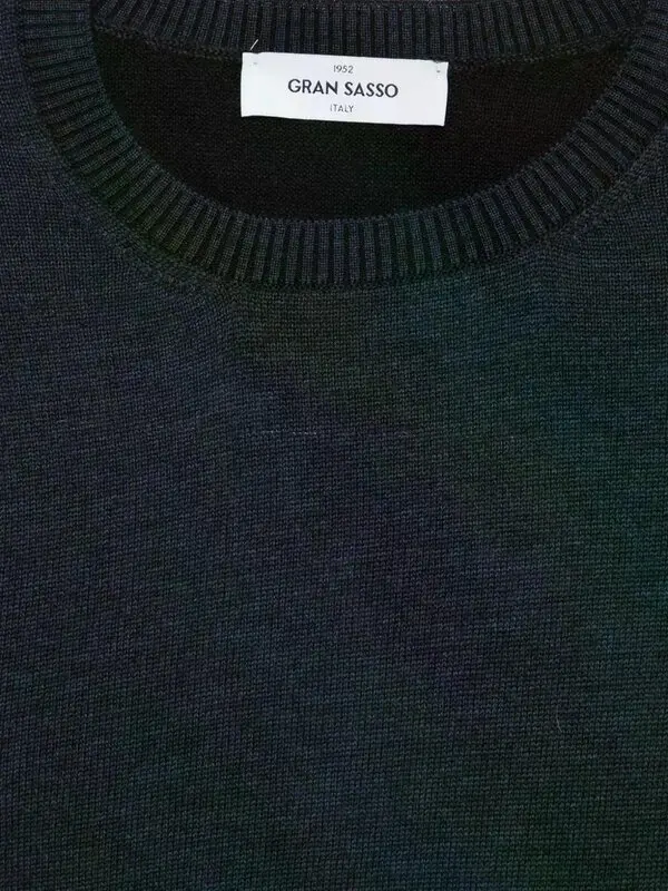 GRAN SASSO Crew Neck Wool Sweater - Blue