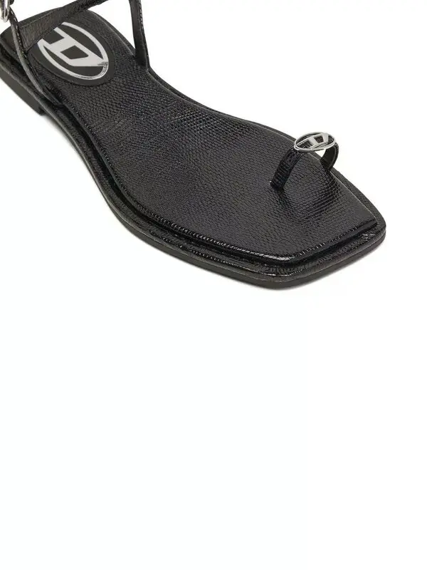 DIESEL® D-amber Flat Sandals - Black