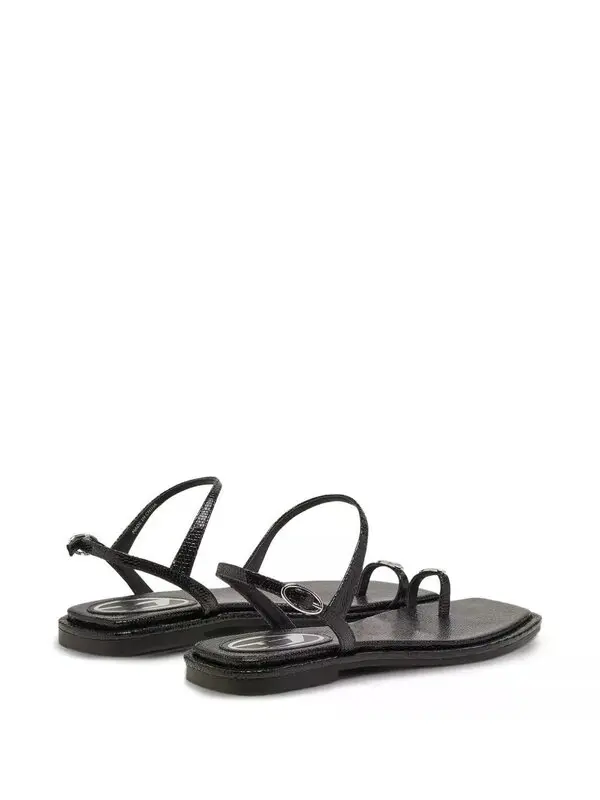 DIESEL® D-amber Flat Sandals - Black