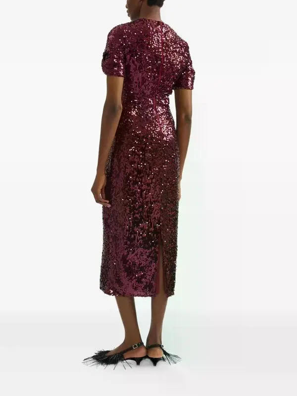 Erdem Sequin-embellished Midi Dress - Red