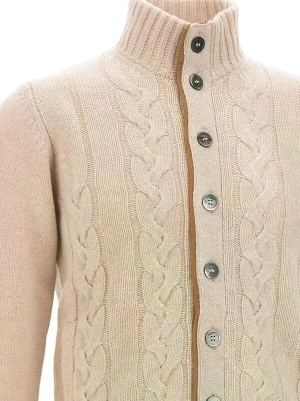 DELLA CIANA Cable-knit Buttoned Cardigan