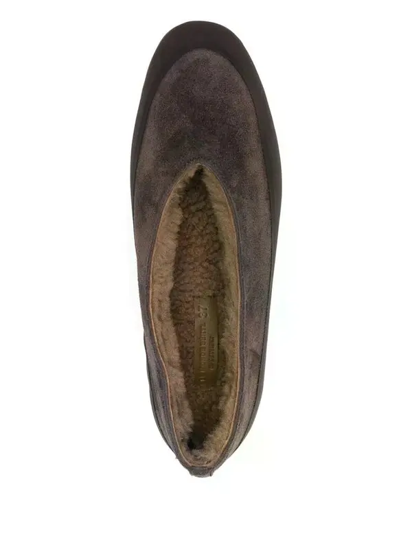 Le Monde Beryl Apres Ski Shearling Ballet Flats - Brown