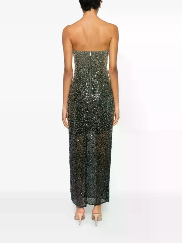 ROTATE BY BIRGER CHRISTENSEN Beaded Midi Tube Dress