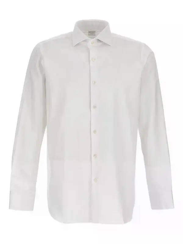 BAGUTTA Button-fastening Long-sleeve Shirt - White