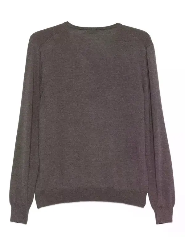 GRAN SASSO V-neck Wool Sweater - Brown