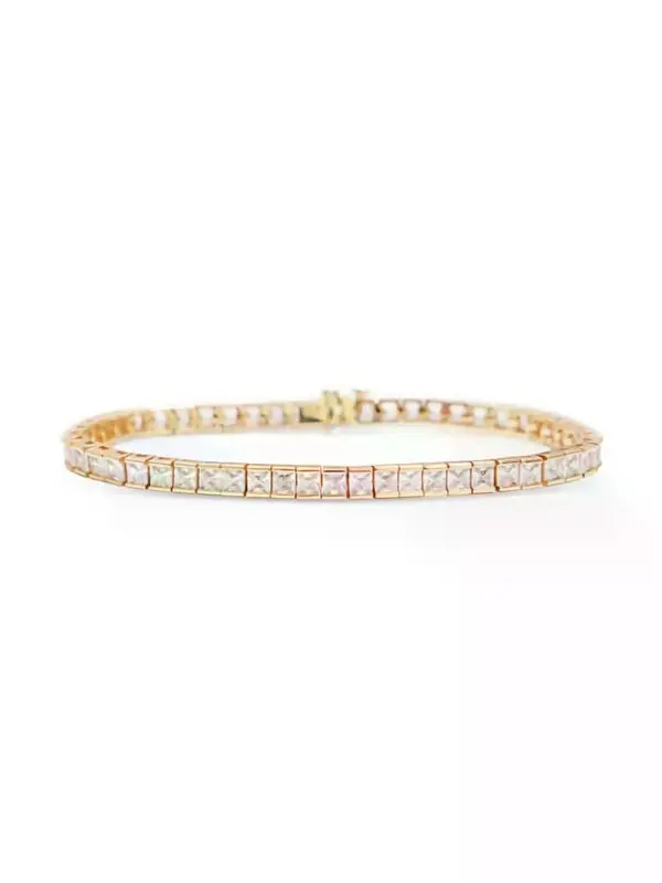 IZABEL DISPLAY Square-cut Zirconia Tennis Bracelet - White