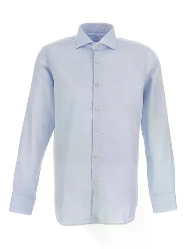 BAGUTTA Button-fastening Long-sleeve Shirt - Blue