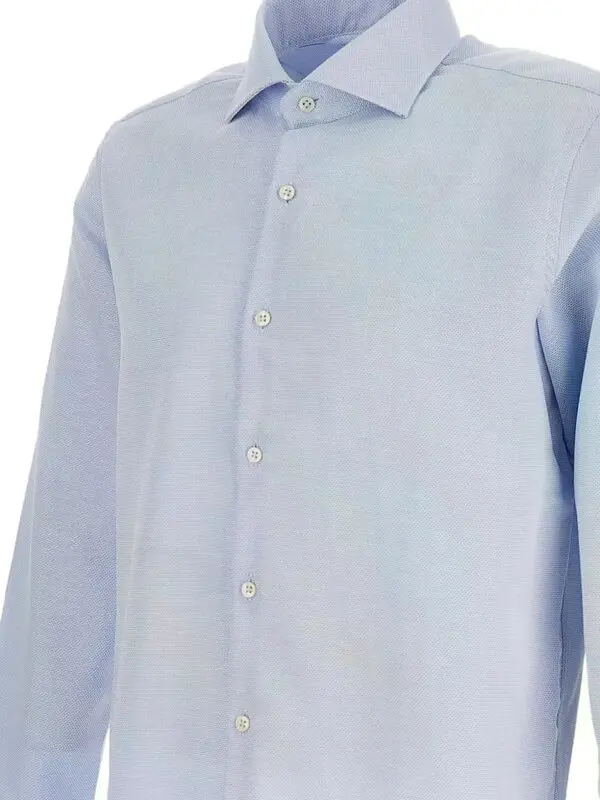 BAGUTTA Button-fastening Long-sleeve Shirt - Blue
