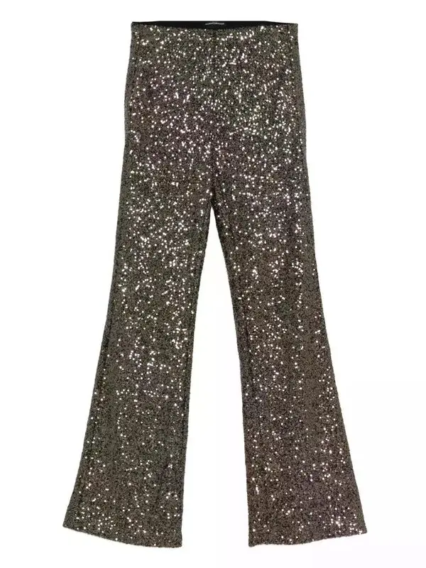 LUISA CERANO Sequinned Flared Trousers