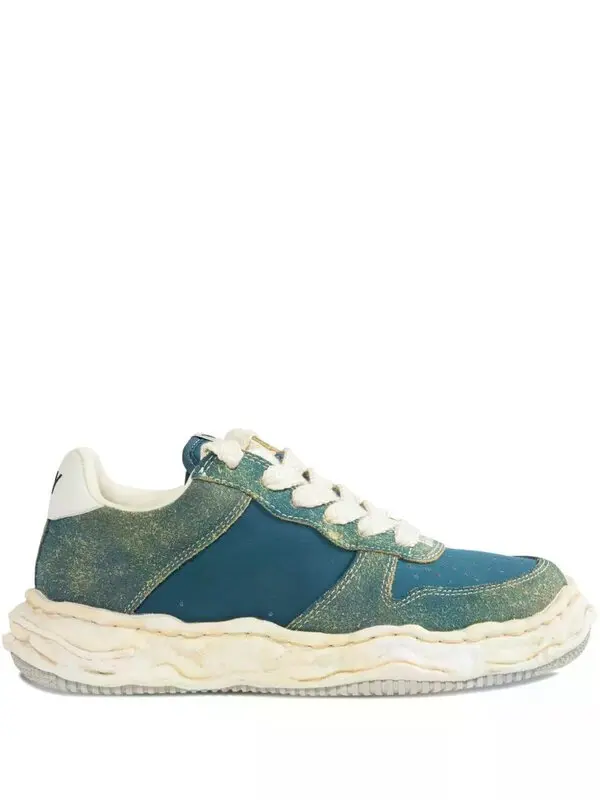 Mihara Yasuhiro Wayne Distressed-effects Sneakers - Blue