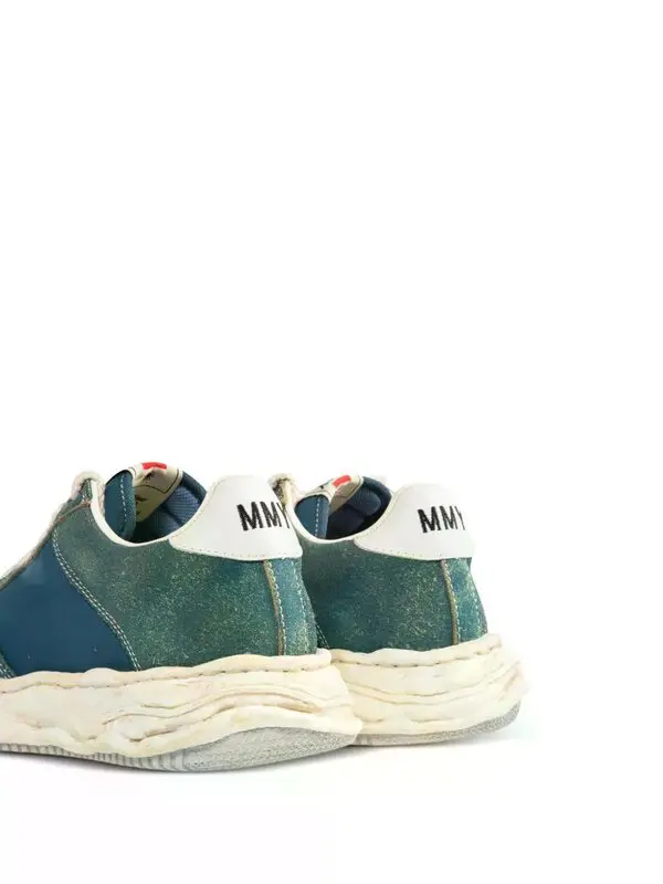 Mihara Yasuhiro Wayne Distressed-effects Sneakers - Blue