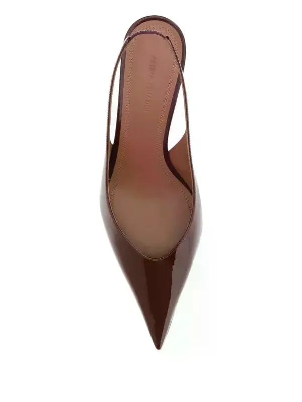 Amina Muaddi 55mm Anok Slingback Heeled Sandals - Red