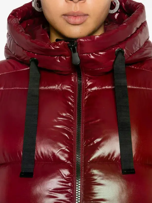 SAVE THE DUCK Hooded Zip-up Gilet - Red