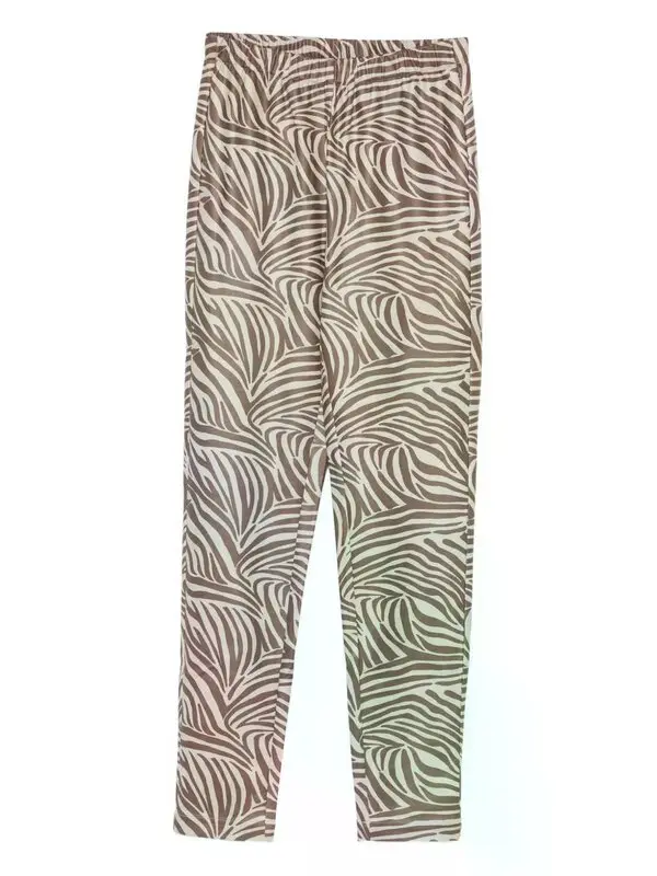 MES DEMOISELLES Zebra-print Trousers - Black