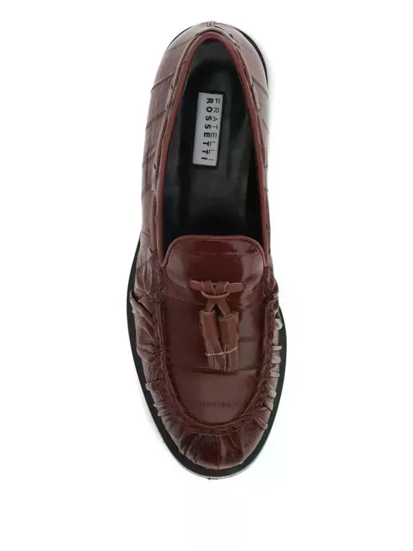 Fratelli Rossetti Red Leather Tassel Loafers Fratelli Rossetti Tassel Detailing Loafers, $332 | farfetch  main image 2