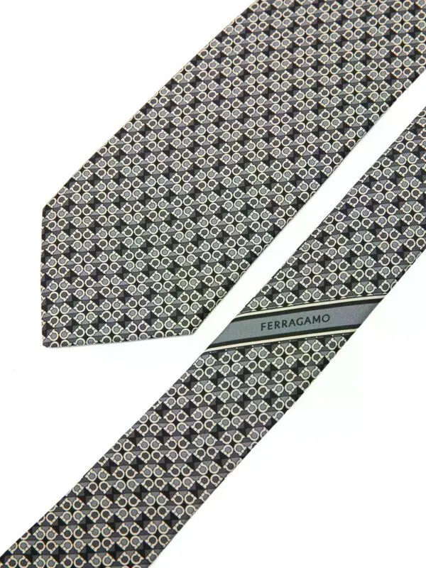 FERRAGAMO Printed Necktie - Black