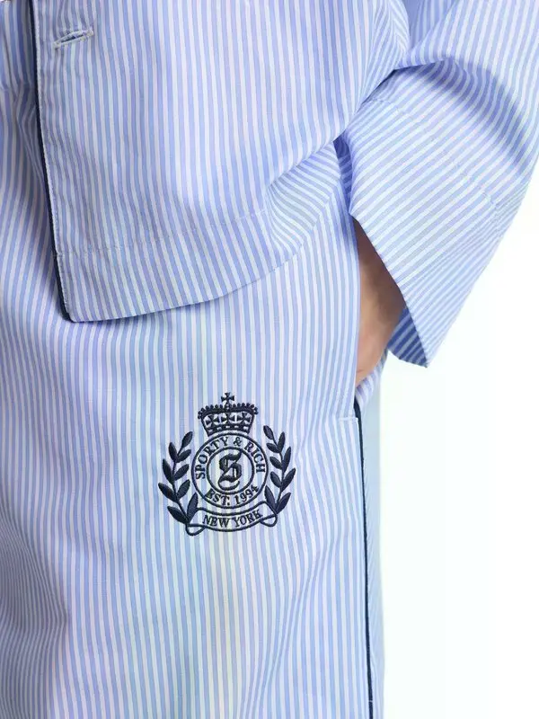Sporty & Rich Stripe Embroidered Pyjama