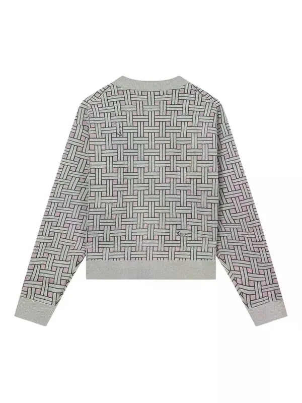 Kenzo Weave Crew-neck Cardigan