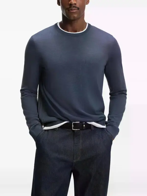 BOSS Crew-neck Wool Pullover