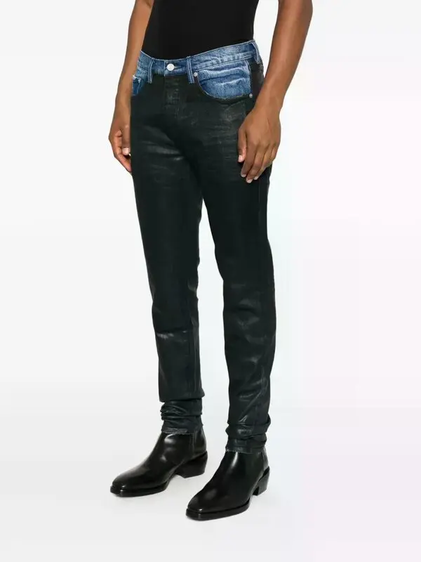PURPLE BRAND Coated Raw Hem Denim