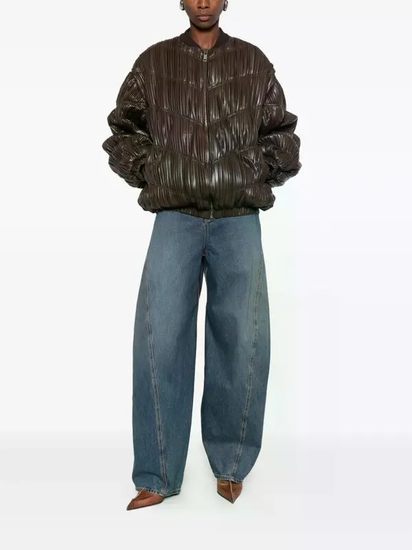 ROTATE BY BIRGER CHRISTENSEN Pleated Bomber Jacket