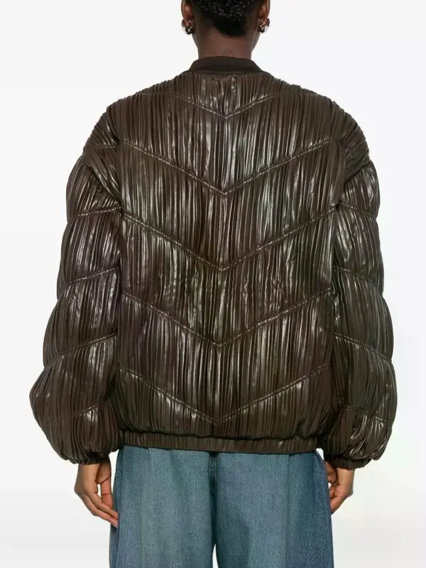 ROTATE BY BIRGER CHRISTENSEN Pleated Bomber Jacket