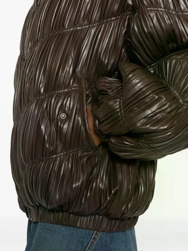 ROTATE BY BIRGER CHRISTENSEN Pleated Bomber Jacket