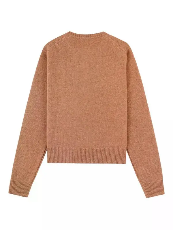 SPORTY & RICH Button Cardigan With Embroidery - Brown