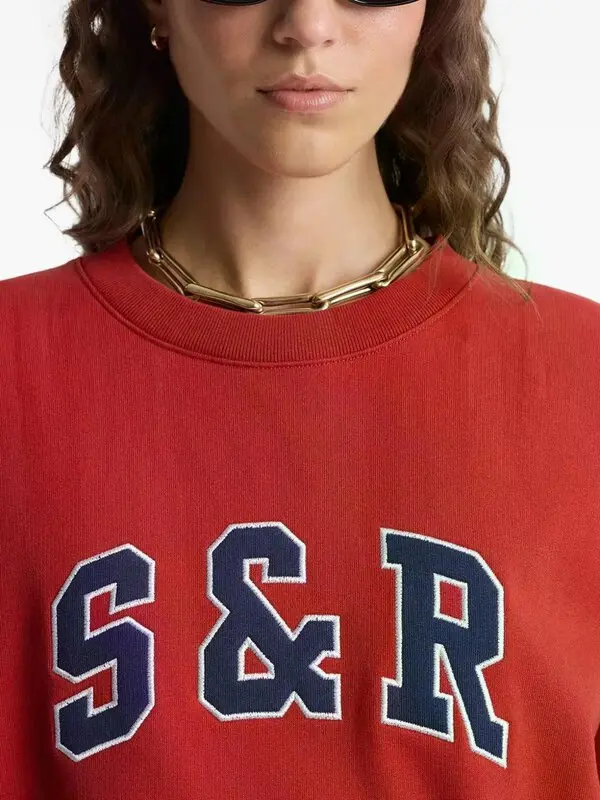 SPORTY & RICH Appliqué Sweatshirt - Red