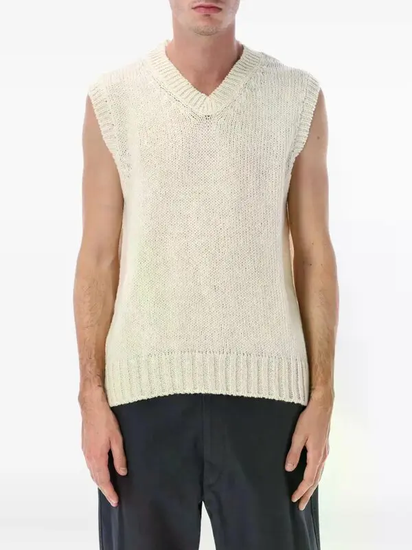 Howlin' Sleeveless V-neck Sweater - Neutrals