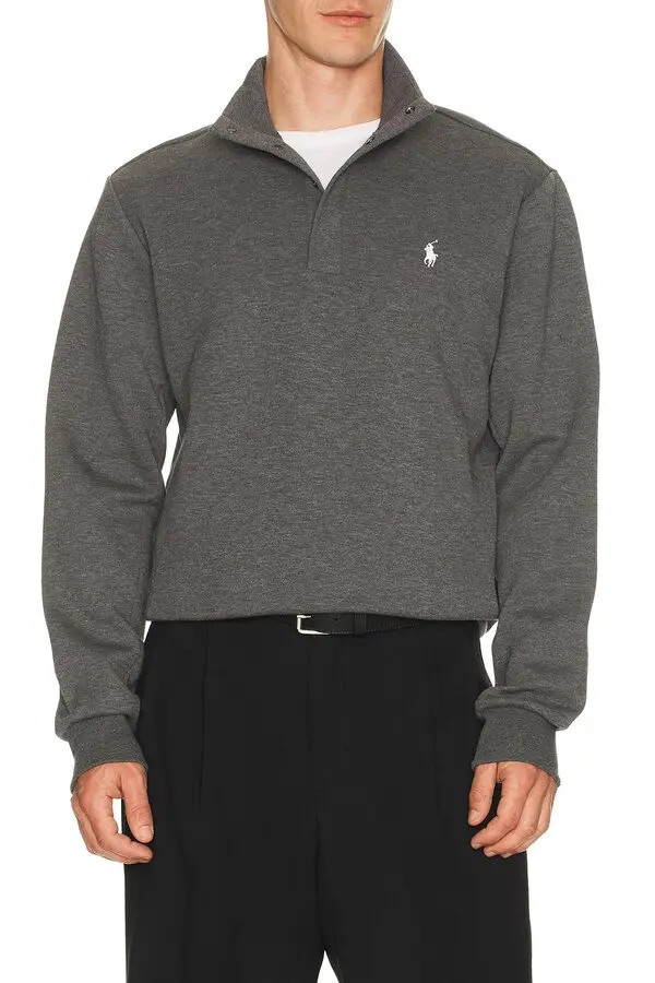 Polo Ralph Lauren Long Sleeve Double Knit Tech Snap Mockneck Pullover