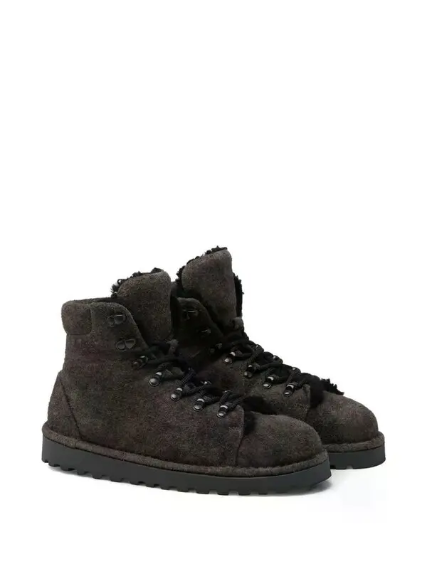 Marsèll Pallottola Lace-up Shearling Boots - Grey