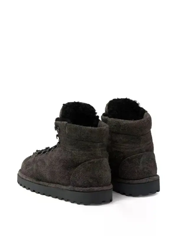 Marsèll Pallottola Lace-up Shearling Boots - Grey