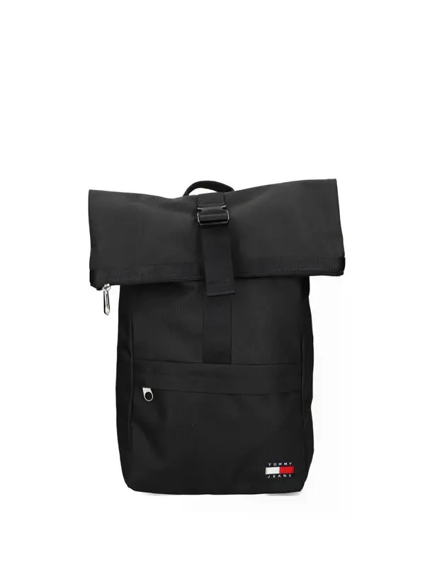 Tommy Hilfiger Buckle-fastening Roll-top Backpack - Black
